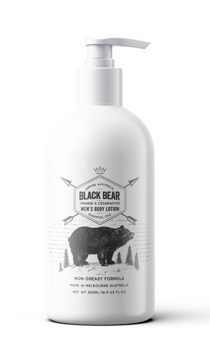 Black Bear Men's Body Lotion Orange & Cedarwood – Happy Homes and Gifts